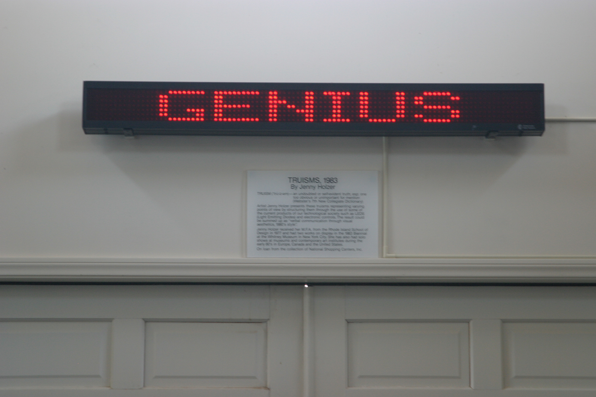 SELECTION FROM TRUISMS – David Bermant Foundation